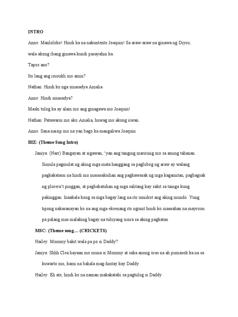 Fil Script Draft | PDF