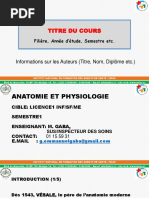 Cours Anatomie Et Physiologie Bac +1 Sciences Infirmieres | PDF | Vertèbre | Colonne vertébrale