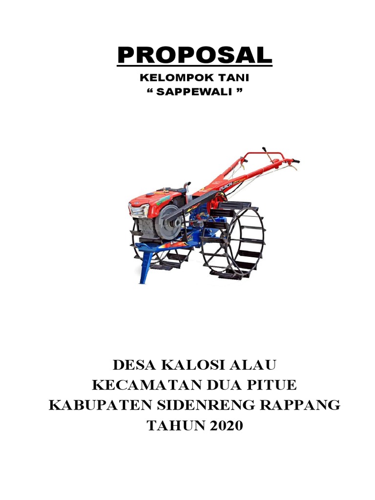 PROPOSAL Hand Traktor | PDF