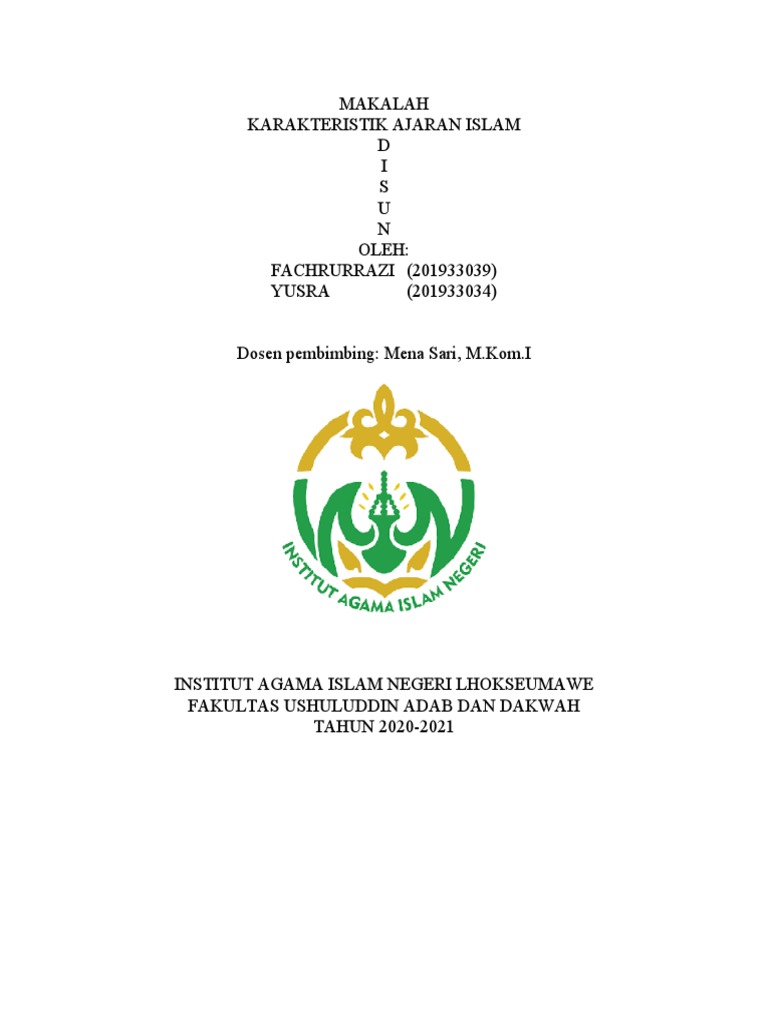Makalah Karakteristik Ajaran Islam | PDF | Karier & Perkembangan | Sains & Matematika