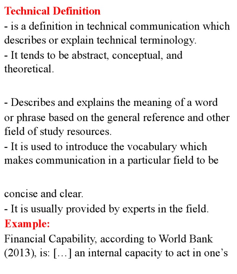 Technical and Operational Definition 2 | PDF