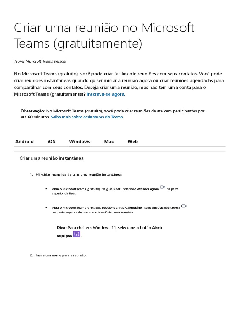 Criar Uma Reunião No Microsoft Teams (Gratuitamente) - Suporte Da Microsoft | Download grátis ...
