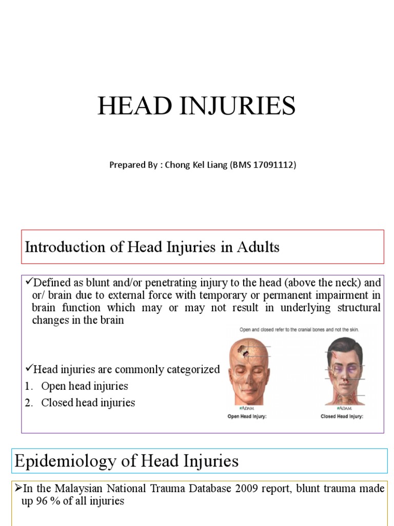 Overview of Head Injuries in Adults | PDF | Traumatic Brain Injury | Injury