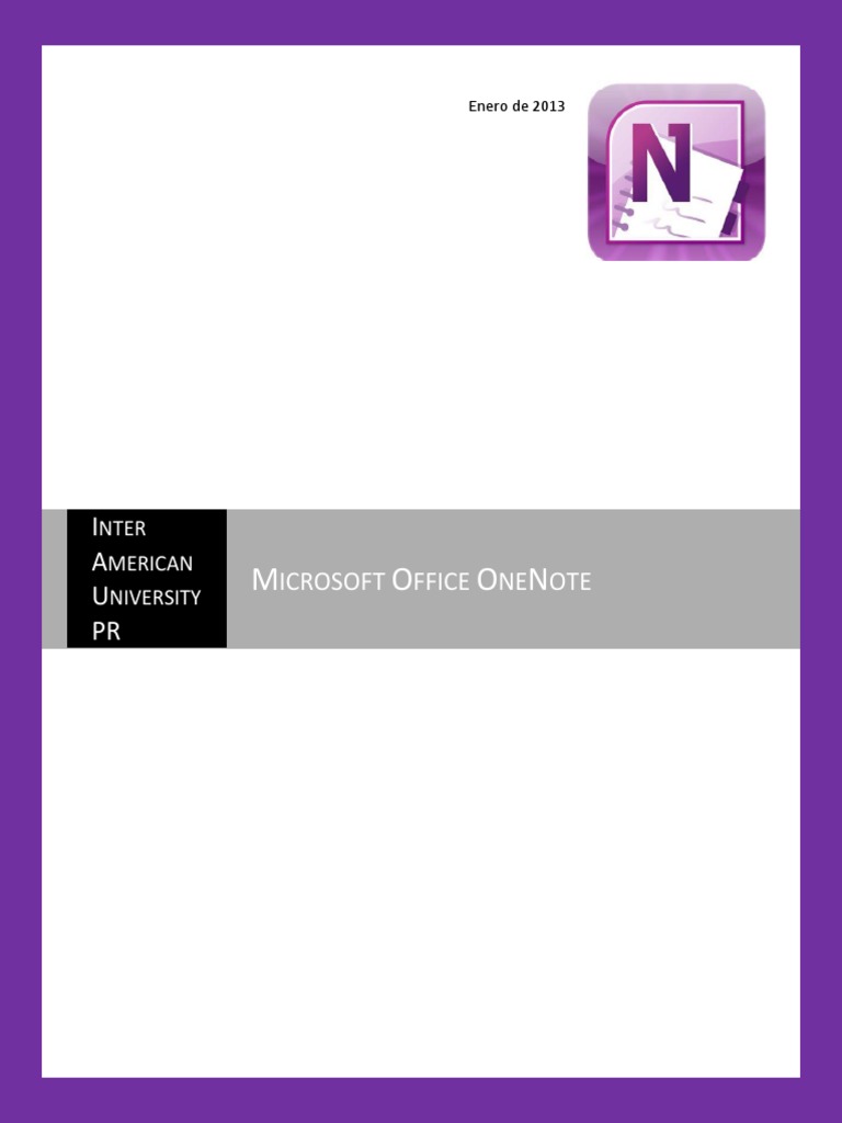 Guía de Microsoft OneNote 2010 | PDF | Microsoft Office | Software del ...