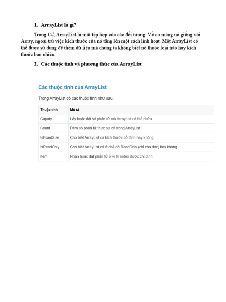 C# ArrayList | PDF C# ArrayList | PDF