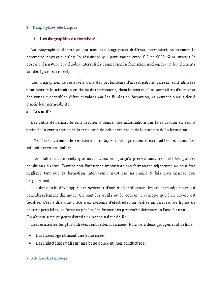 Diagraphies Et Pétrophysique | PDF | Porosité | Champ magnétique
