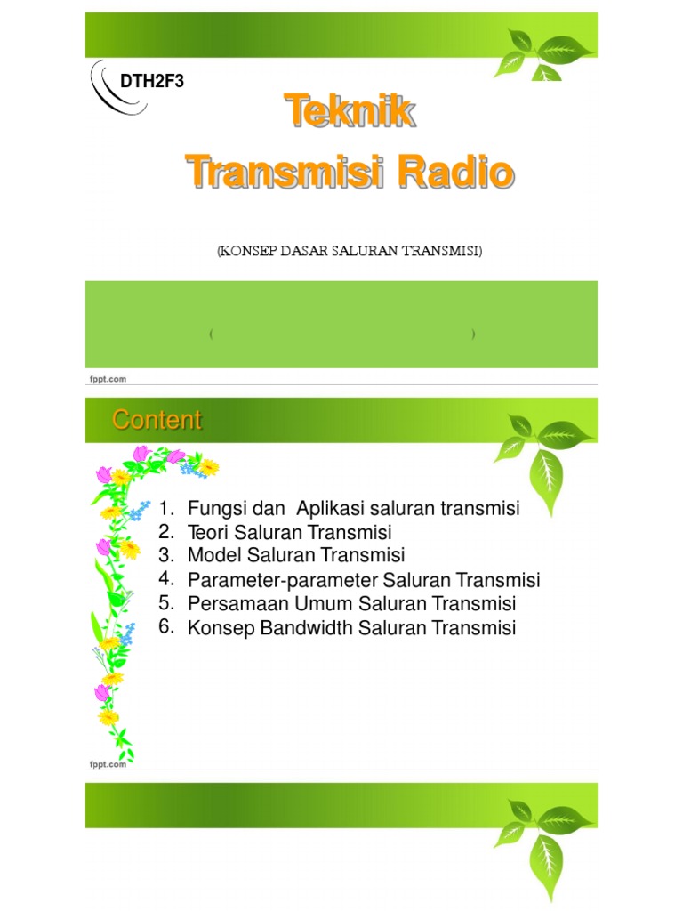 Dasar-Dasar Saluran Transmisi Radio | PDF