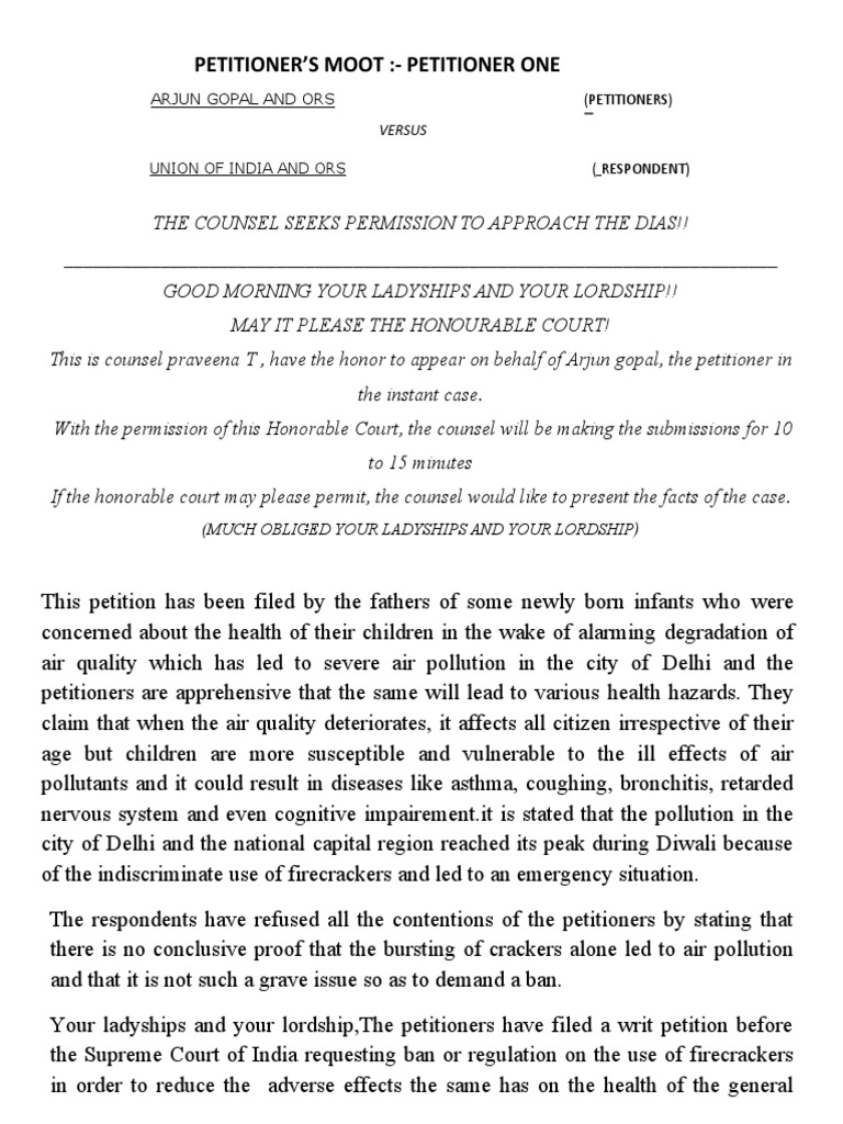 Firecracker Ban Petition for Child Health | PDF | Air Pollution | Pollution