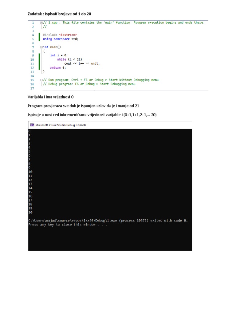 Zadatak Programiranje C++ | PDF