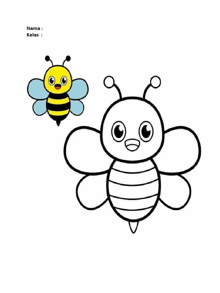 Mewarnai Gambar Lebah | PDF