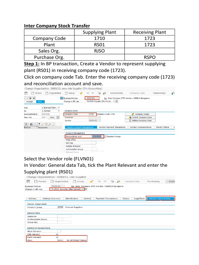 Inter Company Stock Transfer Process 1682874118 | PDF | Invoice ...