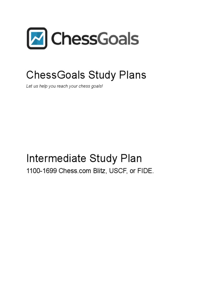 Study Plan at Chess Level Intermediate | PDF | Chess | Abstract ...