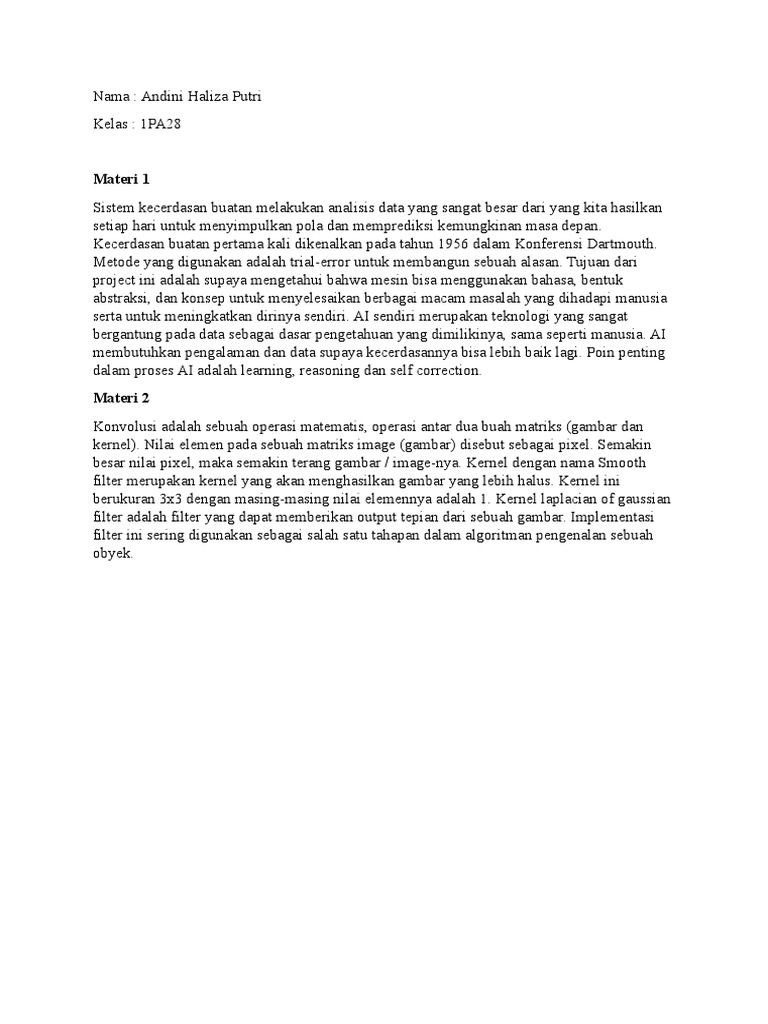 Andini Haliza Putri - Self Study - Praktikum 3 | PDF