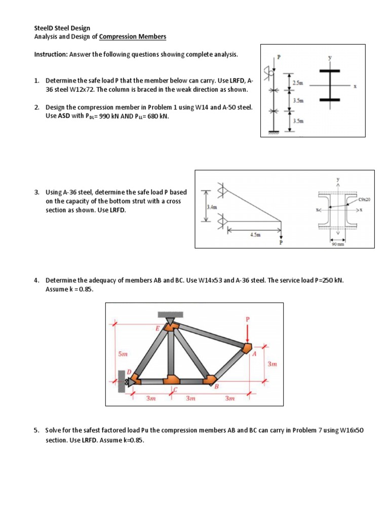 Compression Member Design Examples | PDF | Technology & Engineering