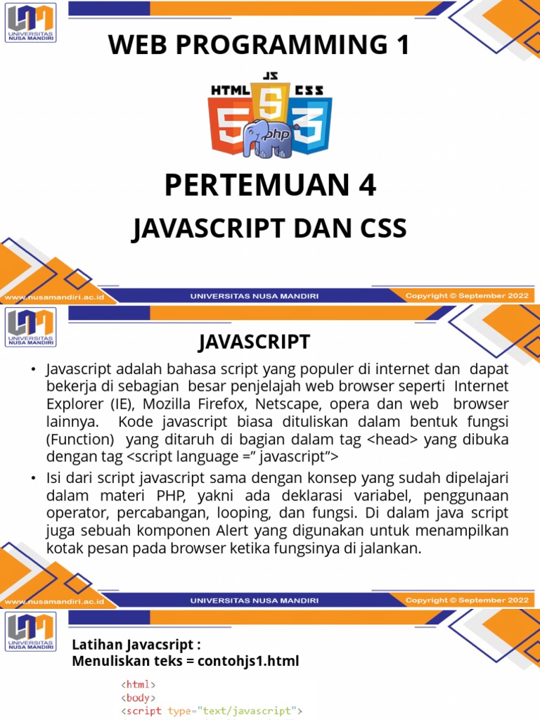 Web Programming 1: Pertemuan 4 | PDF