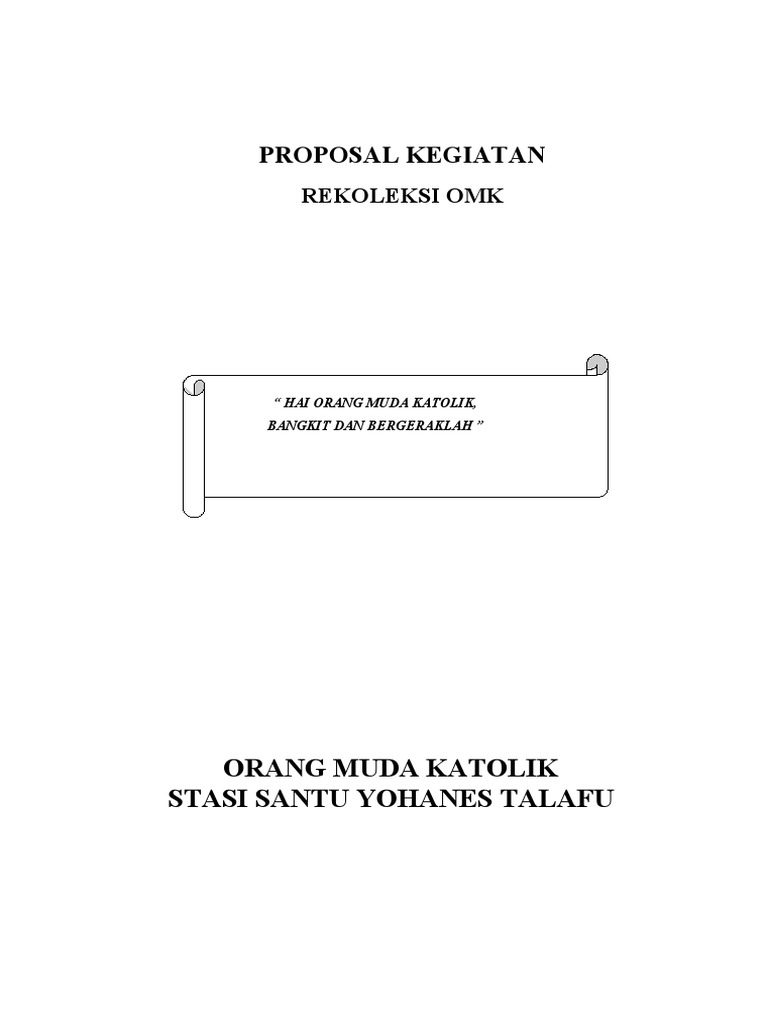 Proposal Kegiatan Rekoleksi | PDF
