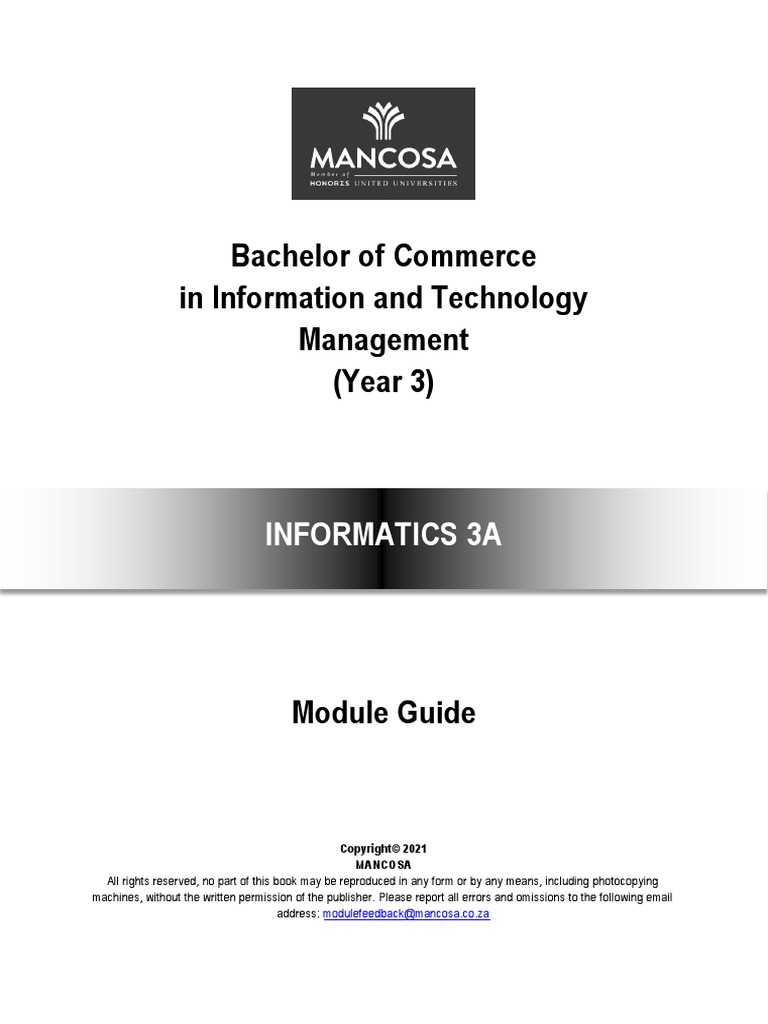 Informatics 3A Year 3 | PDF | Software | Computer Science