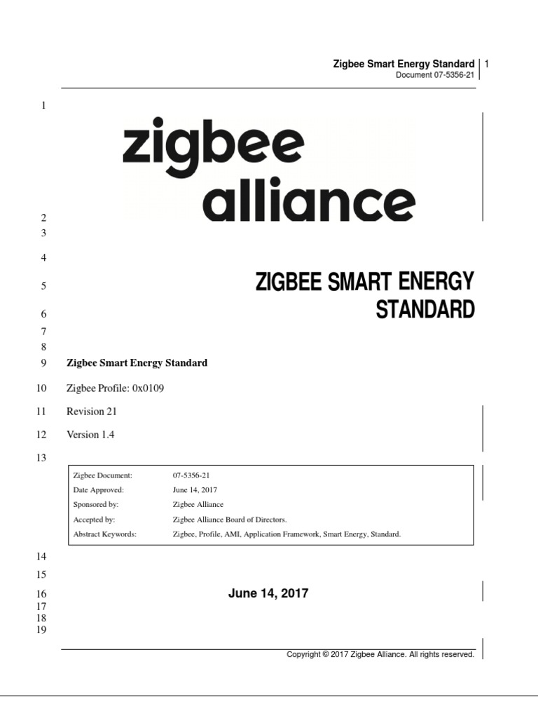 Docs 07 5356 21 Zse Zigbee Smart Energy Profile Specification | PDF ...