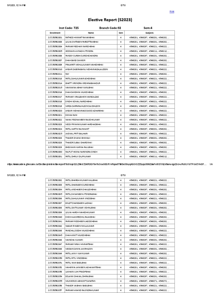 MBA Sem-4 Elective EntryGTU | PDF
