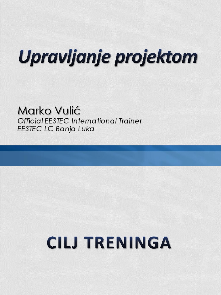 Upravljanje Projektom SSA 2014 Marko Vulic | PDF