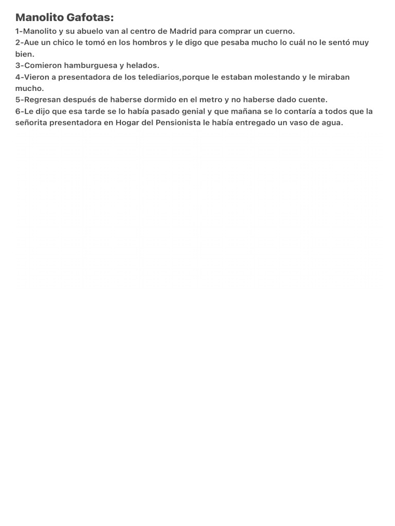 Manolito Gafotas | PDF