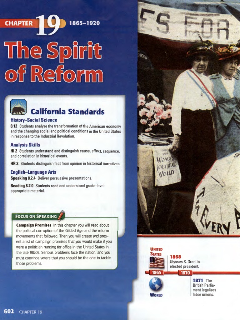 Reform Movements of the Gilded Age | PDF | Progressivism In The United ...