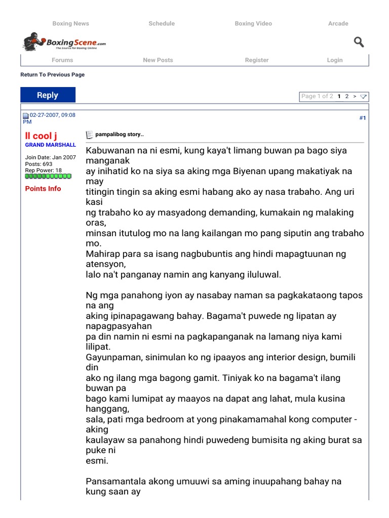 Pampalibog Story.. - Boxing Forum | PDF