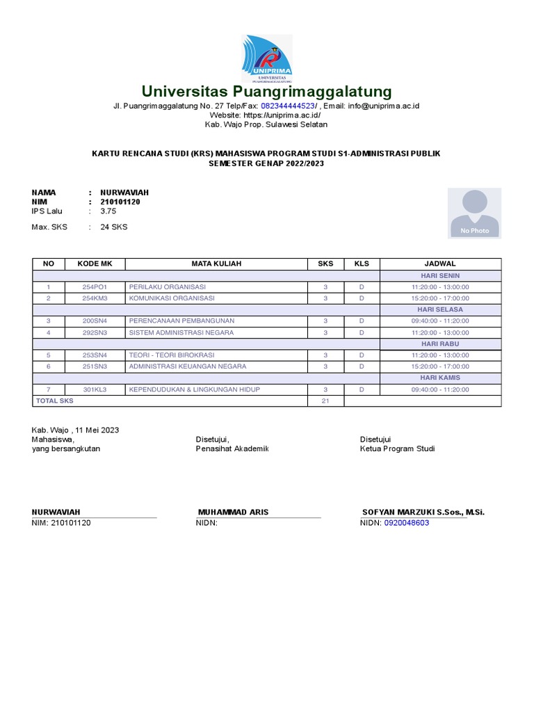 Krs Semester 3 | PDF