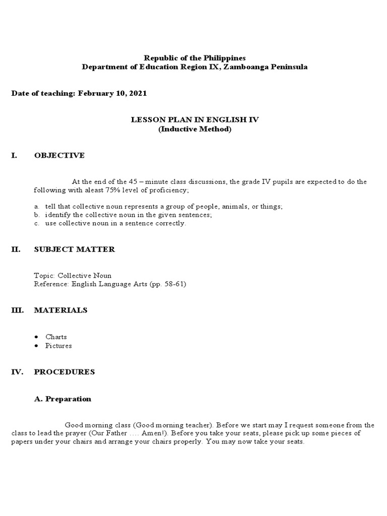 Lesson Plan | PDF | Lesson Plan | Noun