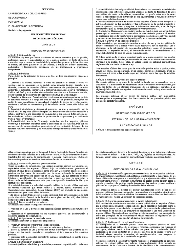 Ley #31199 | PDF | Planificación urbana | Estado (política)