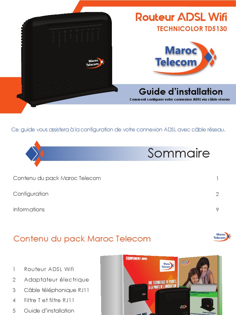 Comment Configurer Votre Connexion ADSL Via Câble Réseau-1 | PDF ...