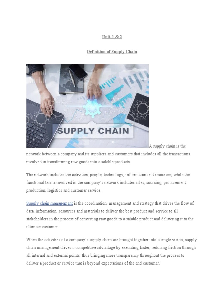 Unit-2 (SCM) | PDF | Supply Chain Management | Supply Chain