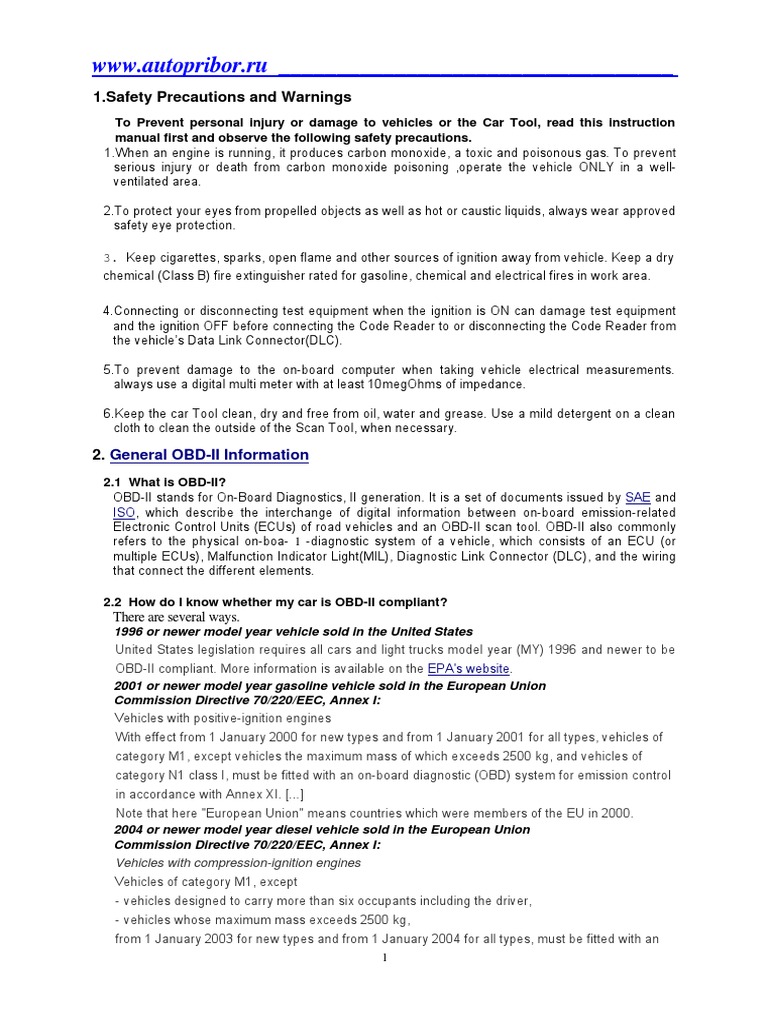 U581 Manual1 | PDF | Motor Vehicle | Vehicle Technology