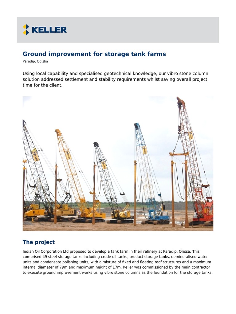 Ground Improvement For Storage Tank Farms | PDF