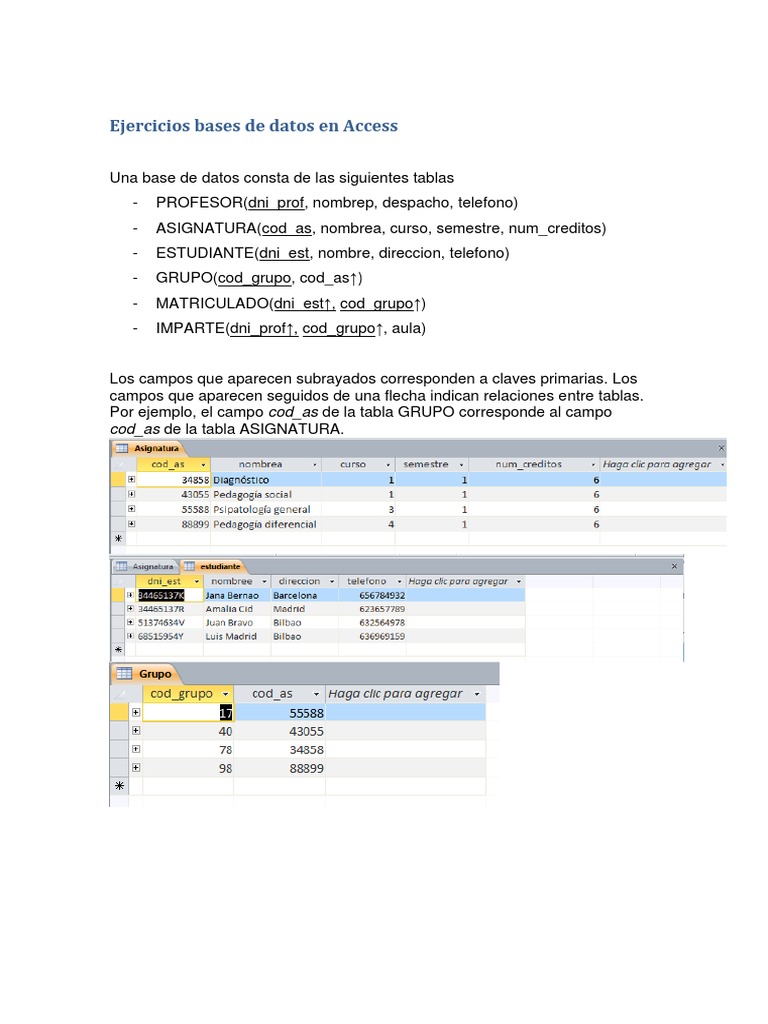 Practica Access Avanzado | PDF
