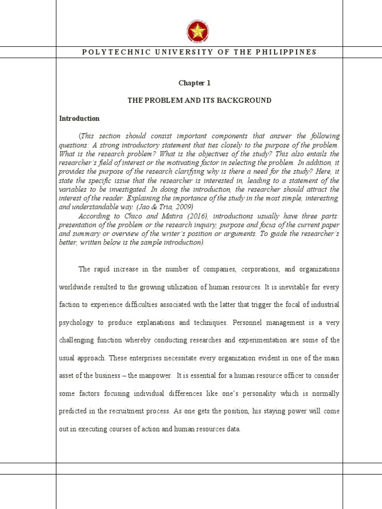 Thesis Format Ch1 5 Pup Pdf Statistics Chi Squared Test