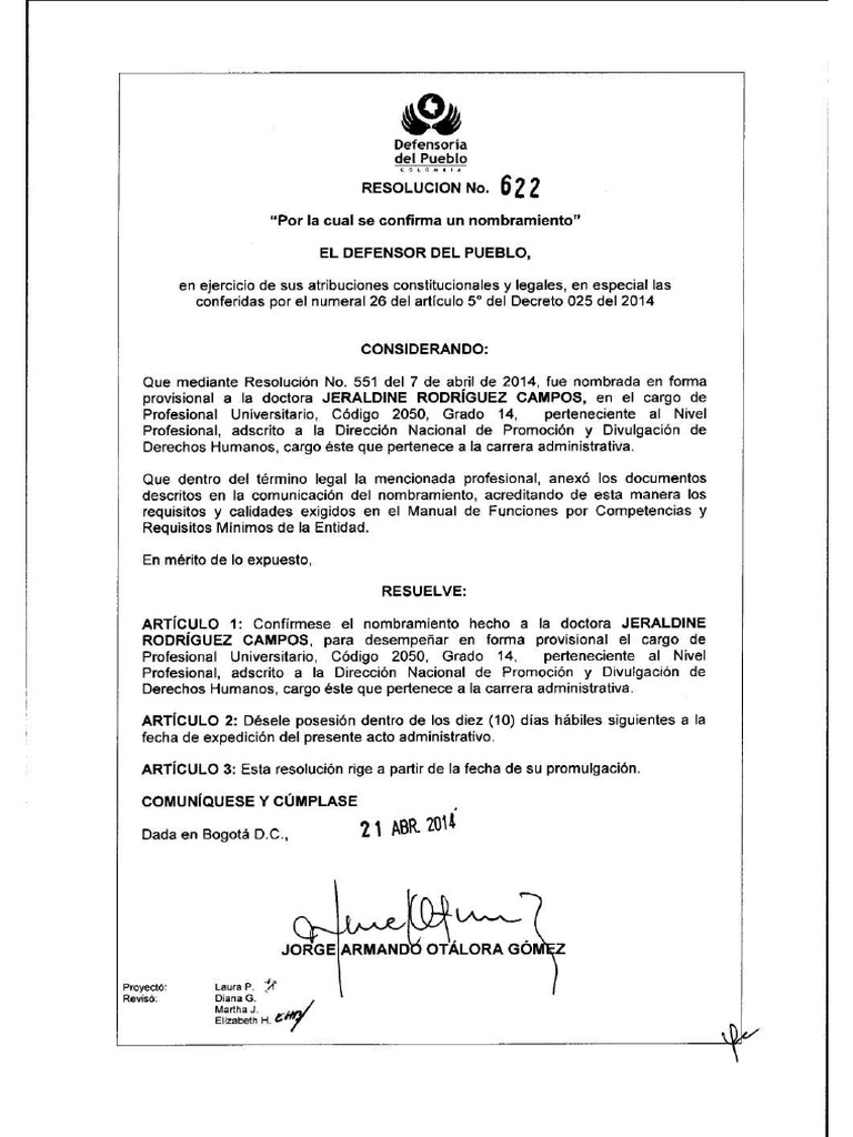 Resolución 2014 - 622 | PDF