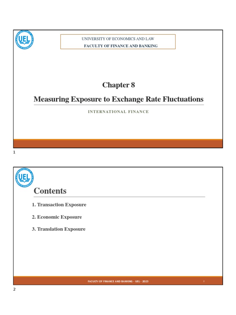 Measuring Exposure To Exchange Rate Fluctuations: 1. Transaction ...