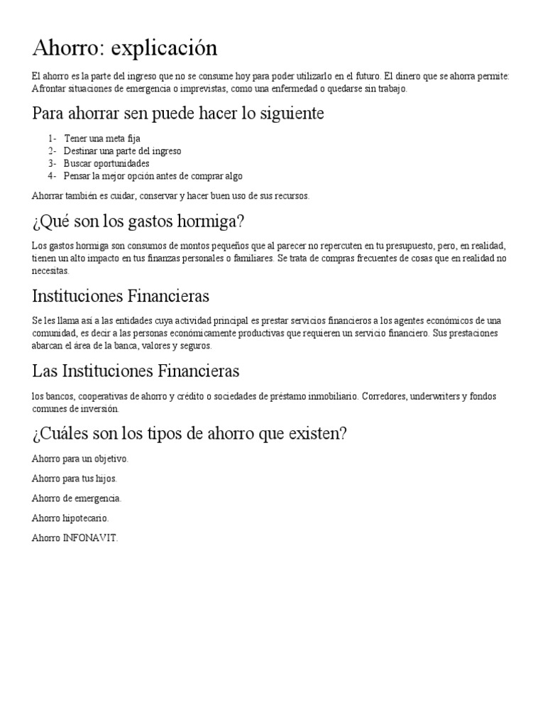 Guía Práctica de Ahorro y Finanzas | PDF | Negocios