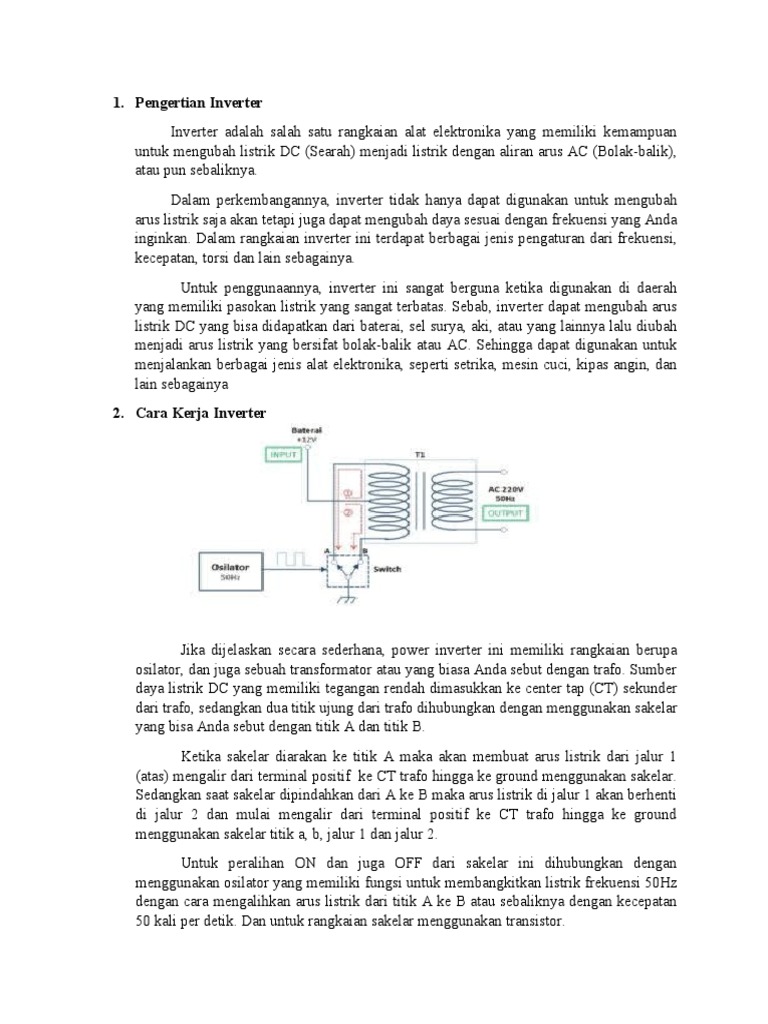 Dasara Teori Pengertian Inverter | PDF