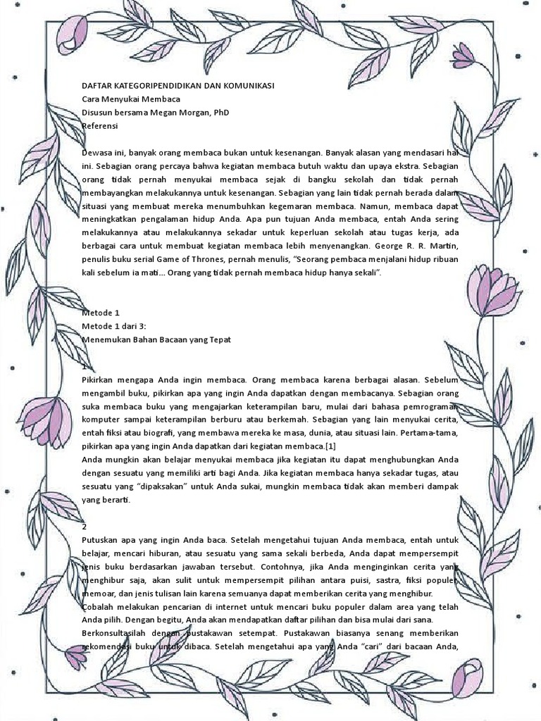 Cara Menyukai Membaca | PDF