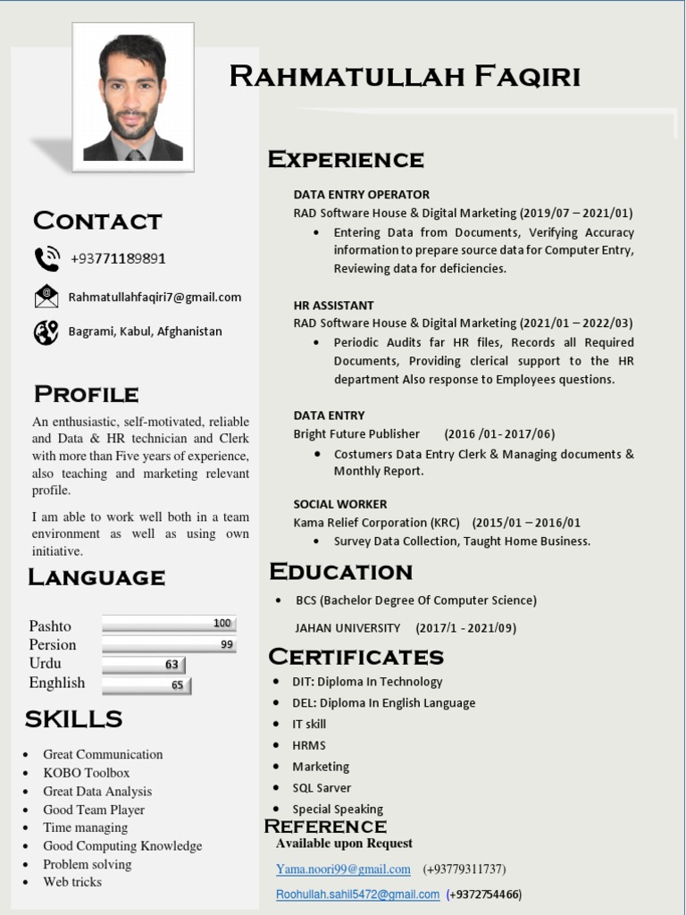 Rahmatullah CV | PDF | Data | Computing