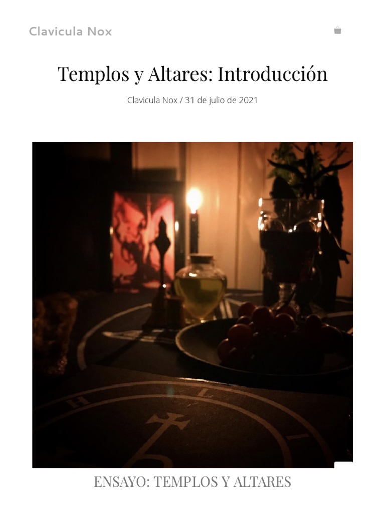 Templos y Altares - Introducción - Clavicula Nox | PDF | templo