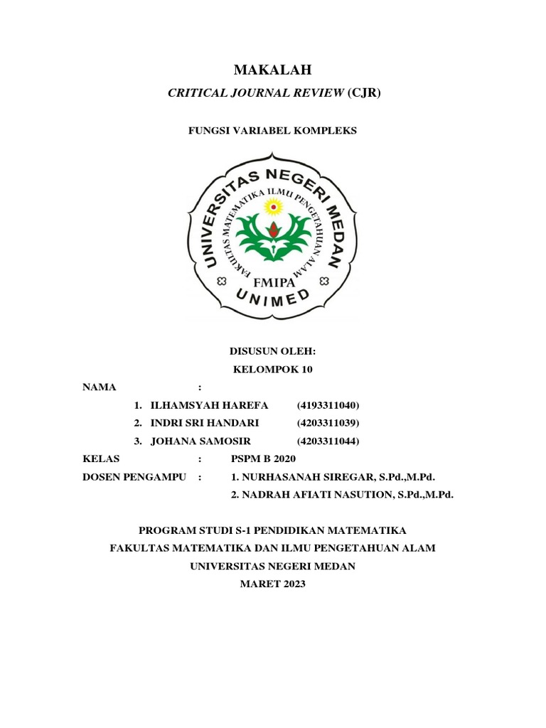 Fungsi Variabel Kompleks dalam Matematika | PDF