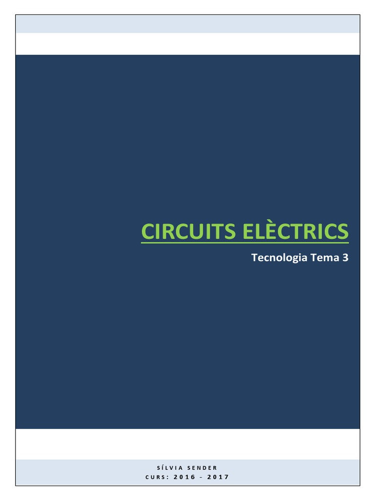 T3. Circuits Elèctrics | PDF