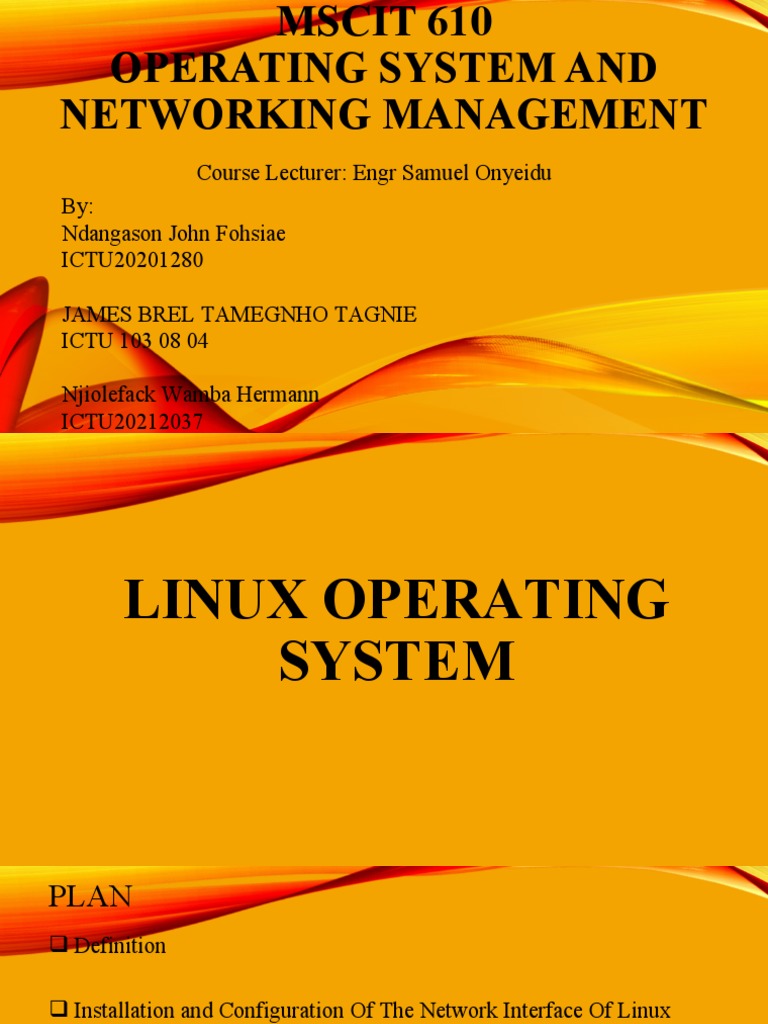 Linux Presentation | PDF | Linux Distribution | Linux