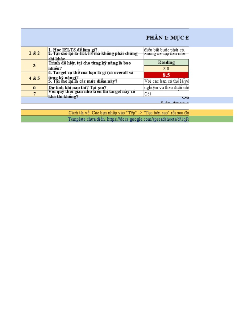 Filled Ielts Planning Template By An Pdf
