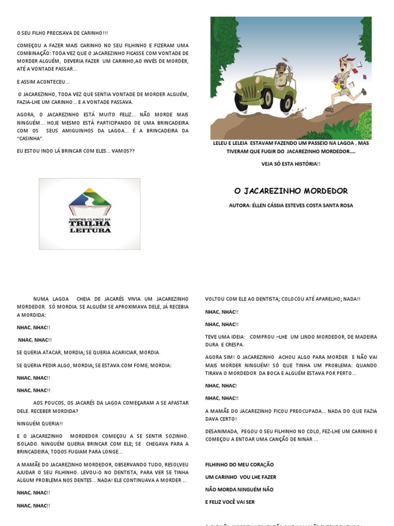 HISTÓRIA - O JACAREZINHO MORDEDOR | PDF