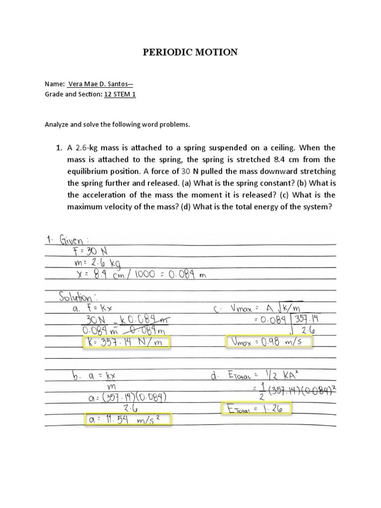 Periodic Motion | PDF
