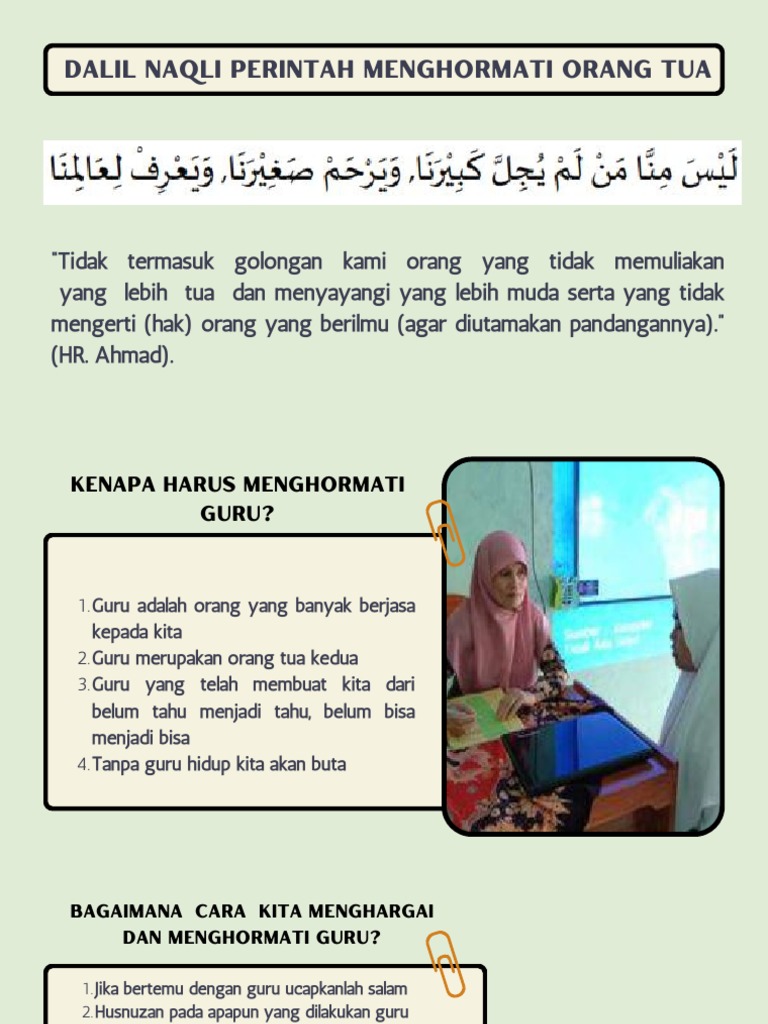 Dalil Menghormati dan Memuliakan Guru | PDF | Karier & Perkembangan ...